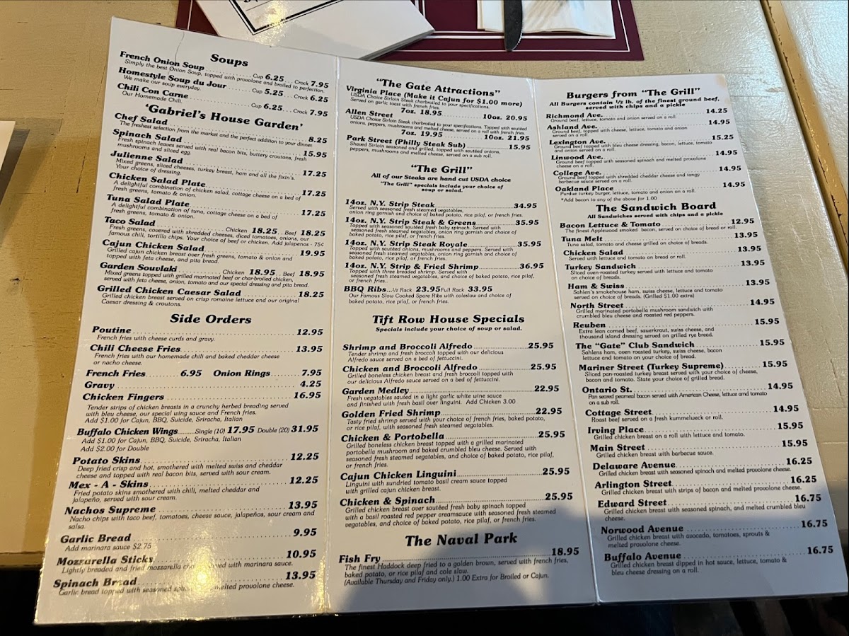 Gabriels Gate Menu: Irresistible Wings, Burgers, and More